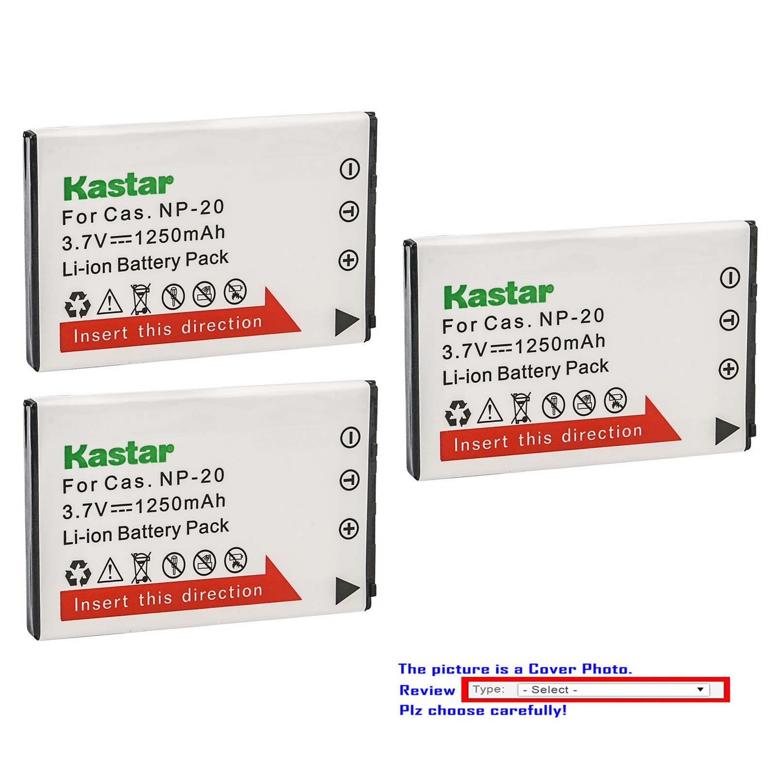 Kastar Replacement Battery for Casio NP-20 BC-11L & Casio Exilim EX-Z65 ...