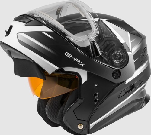 Gmax MD01S Modular Snowmobile Helmet Heated Shield White 3XL E72-6296 ...