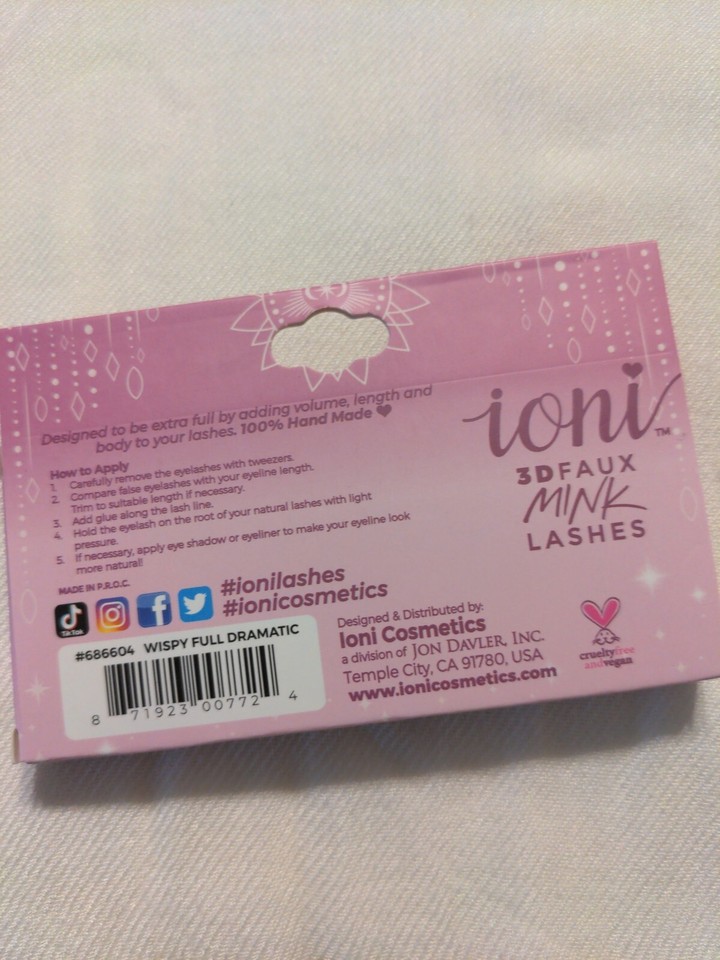 3 packs Ioni "Wispy Full Dramatic Eyelashes 3D Faux Mink Lashes | eBay