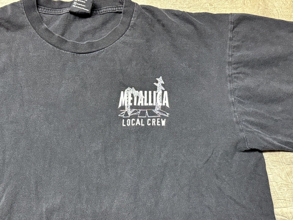 ‘90S METALLICA VTG CONCERT TOUR CREW TEE T-SHIRT RARE METAL GIANT XL ...