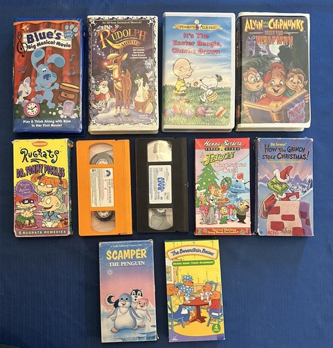 Lot 11 Children Kids Cartoons Animation VHS Rugrats Jetsons Chipmunks ...