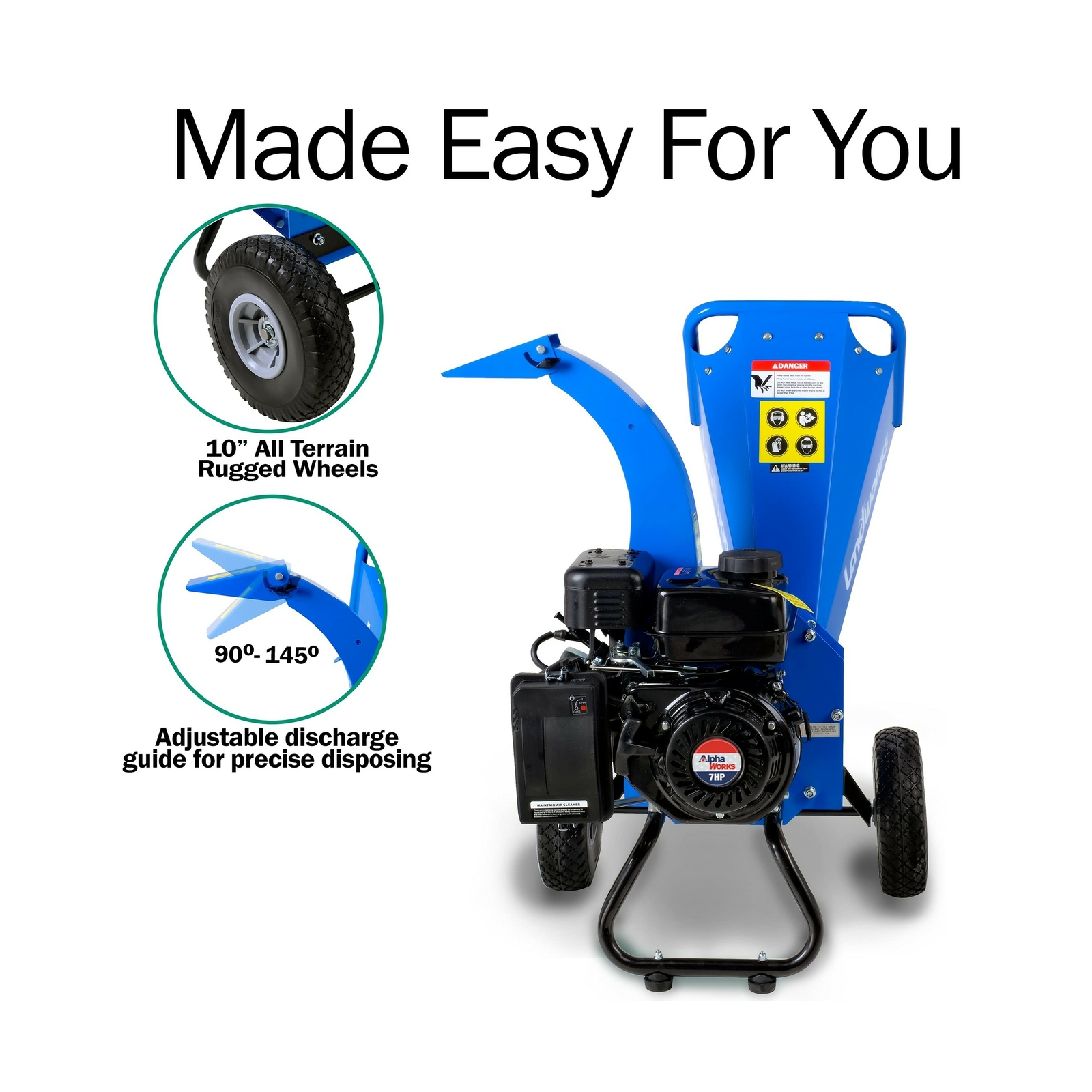 Landworks Mini Wood Chipper Shredder Mulcher | Grelly USA