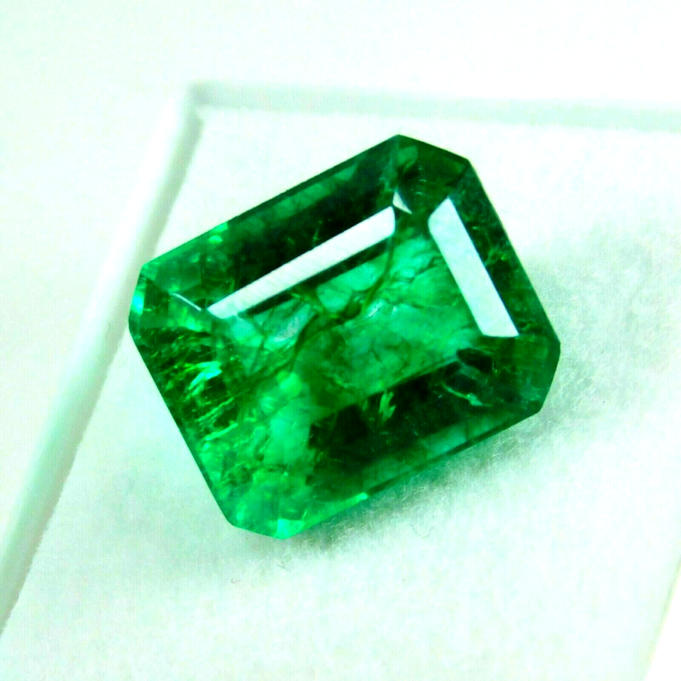 Emerald Shape Loose Gemstone Colombian 10 Ct Certified Hal | eBay UK