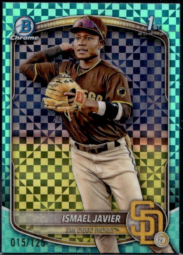 2025 Bowman - Chrome Prospects Ismael Javier #BCP-52 Aqua X-Fractor ...