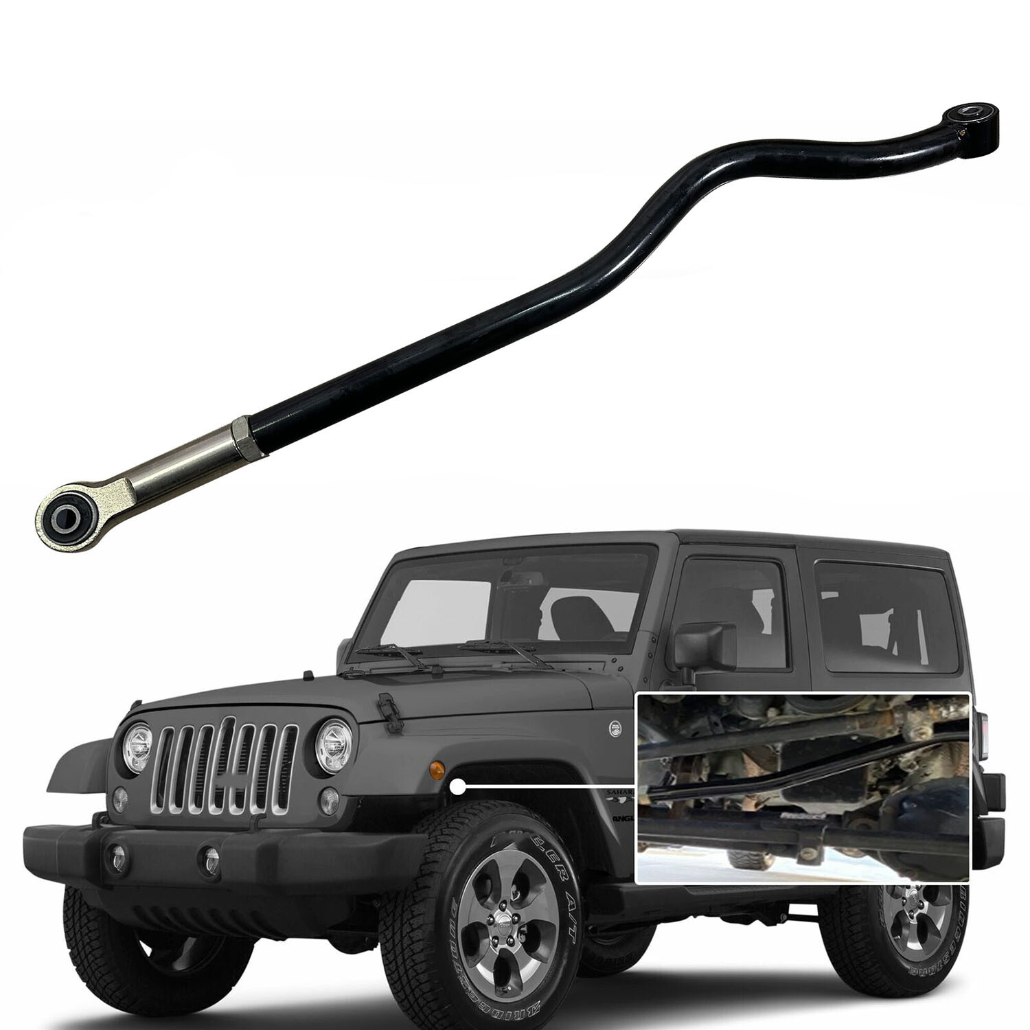For 2007-2018 Jeep Wrangler JK 0-6" Forged Front Adjustable Track Bar ...