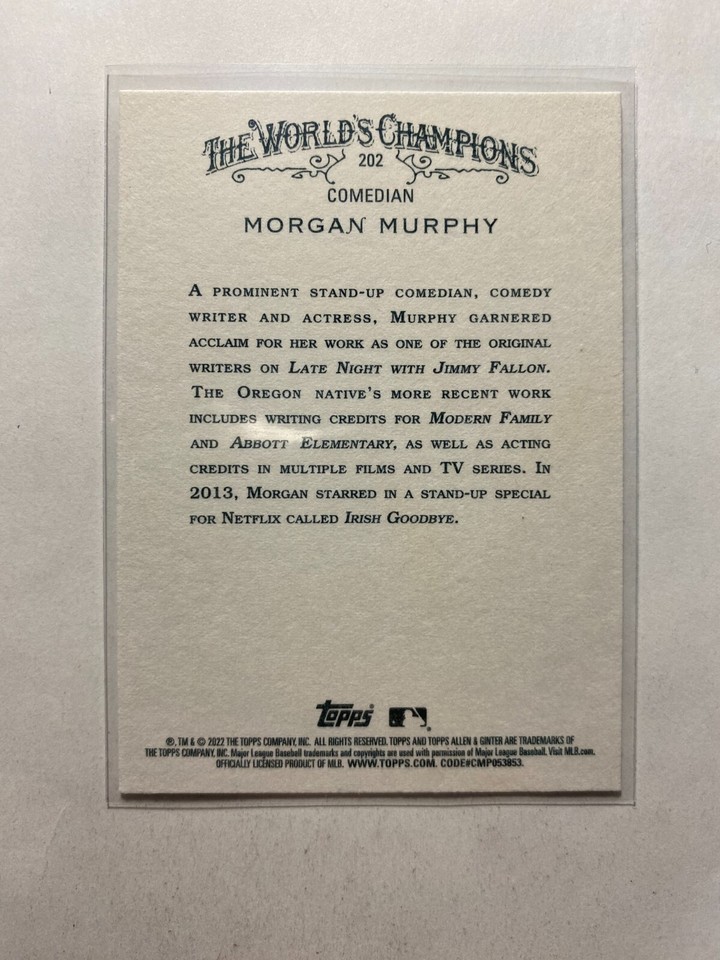 Morgan Murphy 2022 Topps Allen & Ginter #202 Card | eBay