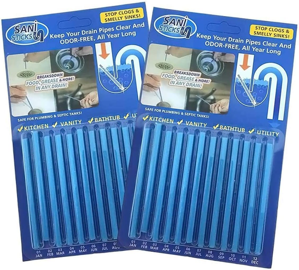 Drain Cleaner Sticks,Sink Deodorizer (24 Pcs) Keeps Drains and Pipes ...