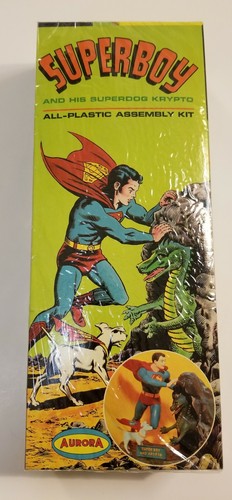 Vintage 1965 Aurora Superboy and Krypto Plastic Assembly Model Kit #478 ...