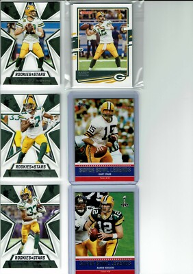 2020 Rookies & Stars Football Green Bay Packers Team Set (3) Base Cards ...