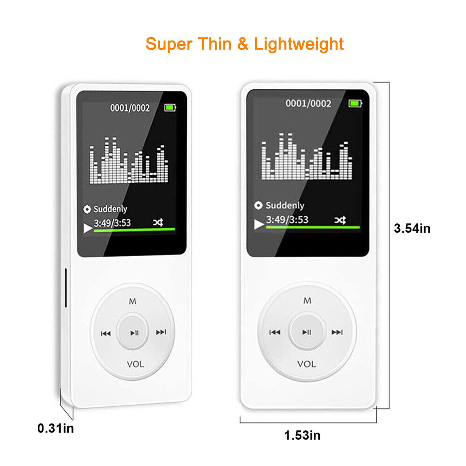 128GB Support Bluetooth MP4/MP3 Lossless Music Player FM Radio Recorder ...