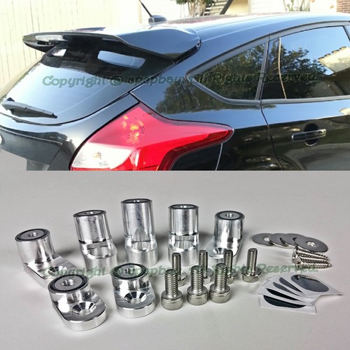 Fit 13-up Ford Focus ST 4Dr Hatchback Rear Spoiler Wing Silver Riser ...