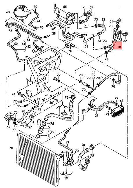 NEW VW CADDY 2KA 2KB 2KH 2KJ COOLANT HOSE 2K0122157AH GENUINE | eBay