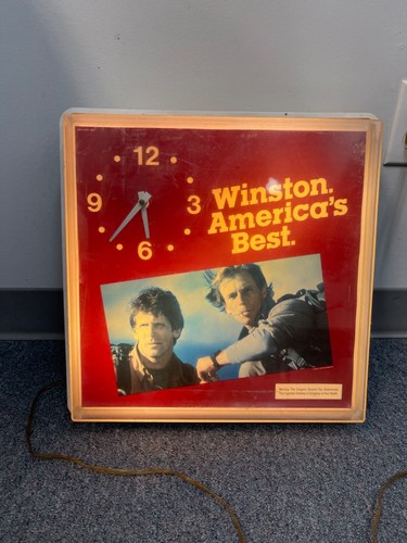 vintage Winston, America's Best R.J. Reyonlds Tobacco Clock Lighted ...