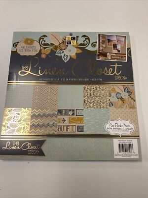DCWV Premium Stacks, "Linen Closet w/ Foil" 12x12" Printed Cardstock ...