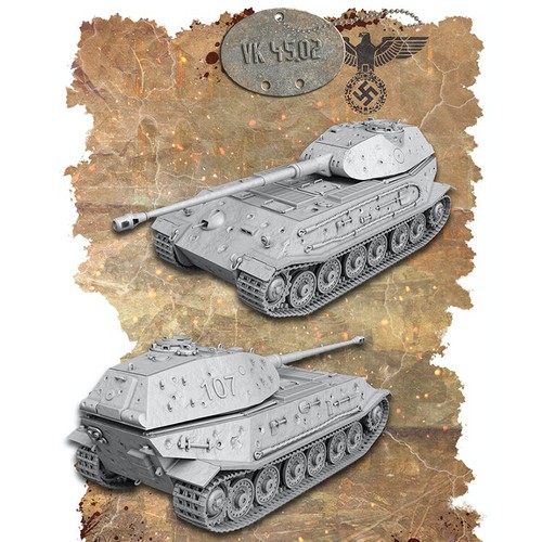1/72 World War II German VK4502 Heavy Tank Model 3D Printed Resin （Not ...