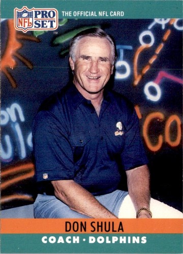 1990 Pro Set Don Shula Miami Dolphins #185 | eBay