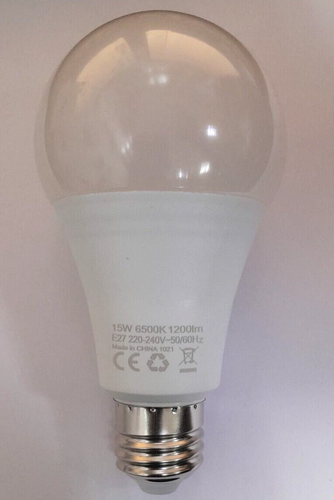 2x 15W LED GLS A70 ES Edison E27 6500K Daylight White Lamp Light Bulb ...