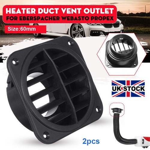 UK 2x 60mm Diesel Heater Duct Warm Air Vent Outlet For Eberspacher ...