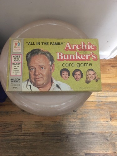 Vintage 1972 Milton Bradley All in the Family Archie Bunker's Card Game ...