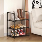 Shoe Rack 3 Tier Storage Organizer for Small Space,Metal Shoe Shelf for ...