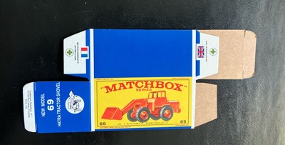 Matchbox #69 Hatra Tractor Shovel New Model ‘64-‘69 Type E Repro Box | eBay