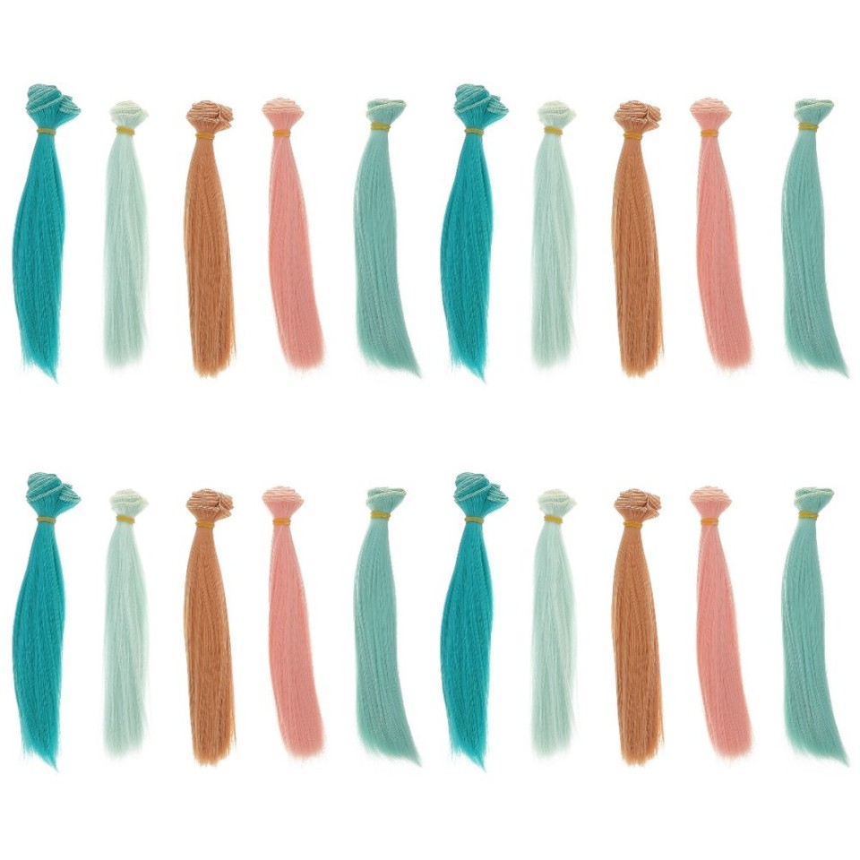 20 pcs Heat Resistant Doll Hair Wefts Doll Hair Kit for DIY Craft | eBay UK