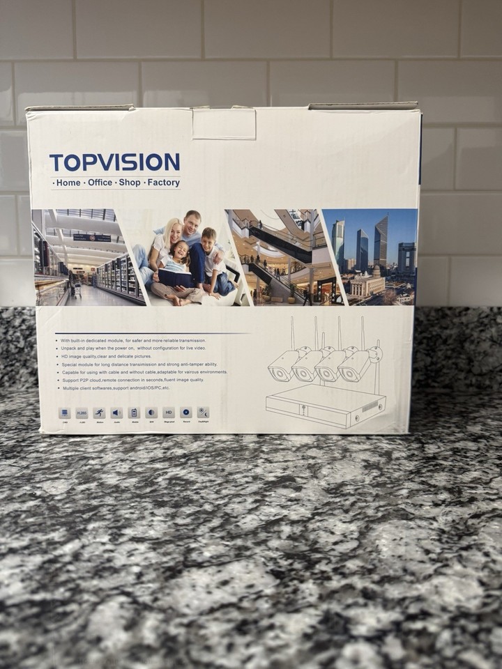 TOPVISION Wireless Surveillance Security Camera System (Kit With 4 ...