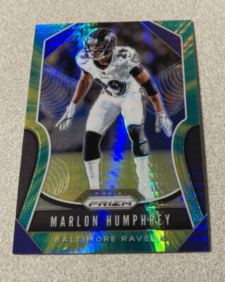 2019 Panini Prizm Green Yellow Hyper Prizm #75 Marlon Humphrey Ravens ...