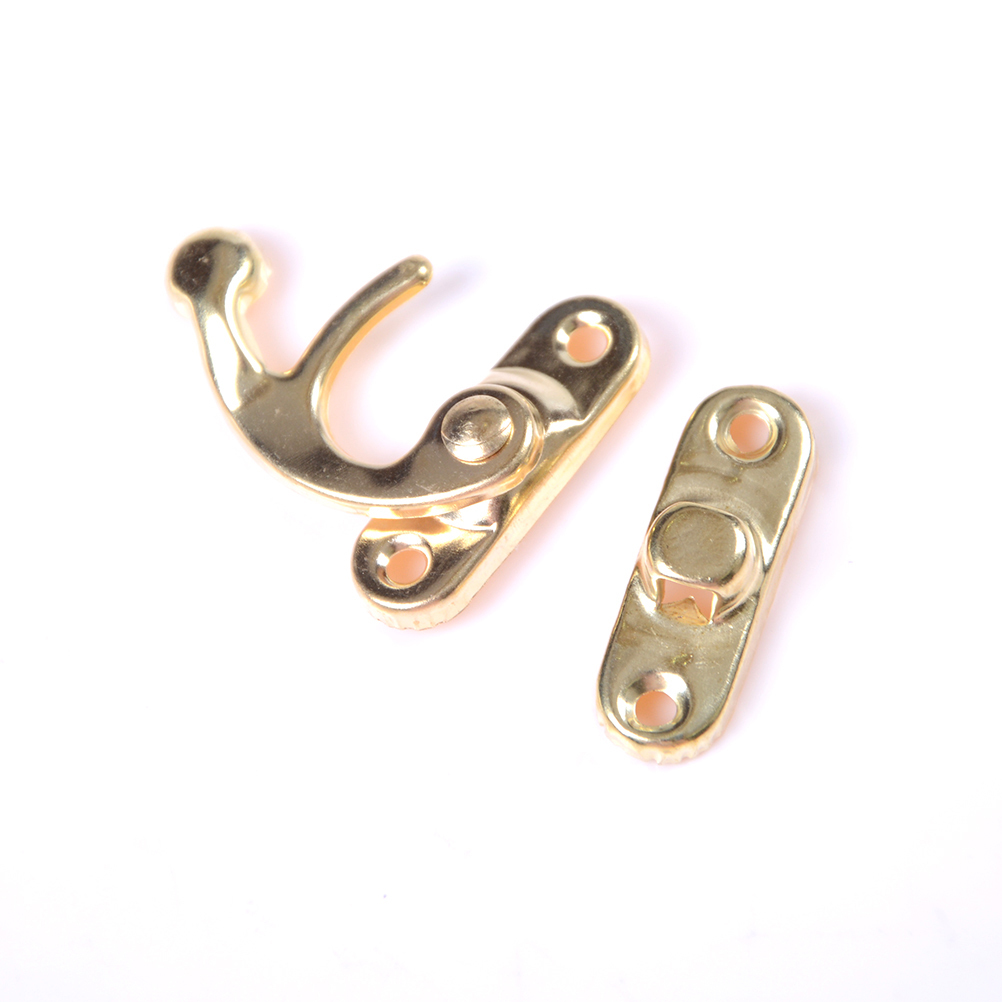 5X Antique Metal Catch Curved Buckle Horn Lock Clasp Hook Jewelry Box ...