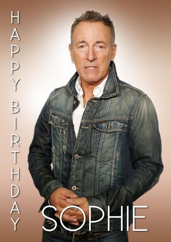 PERSONALISED BRUCE SPRINGSTEEN BIRTHDAY ANY OCCASION GREETING CARD ...