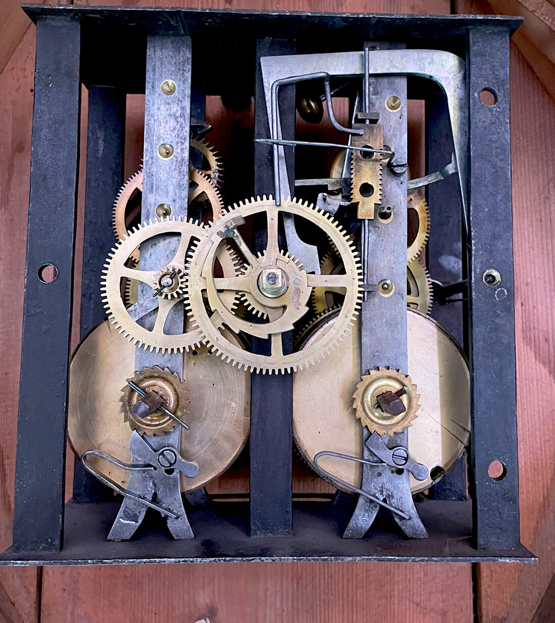 Antique French Baker’s Wall Clock With Mother Of Pearl Inlay- Morez ...