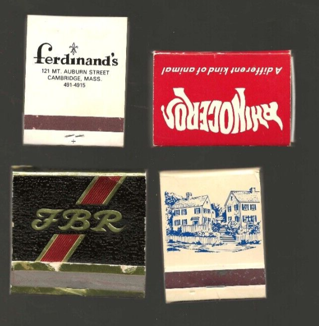 Vintage Lot of 4 1970's Matchbooks 2 Cape Cod 2 Boston all matches ...