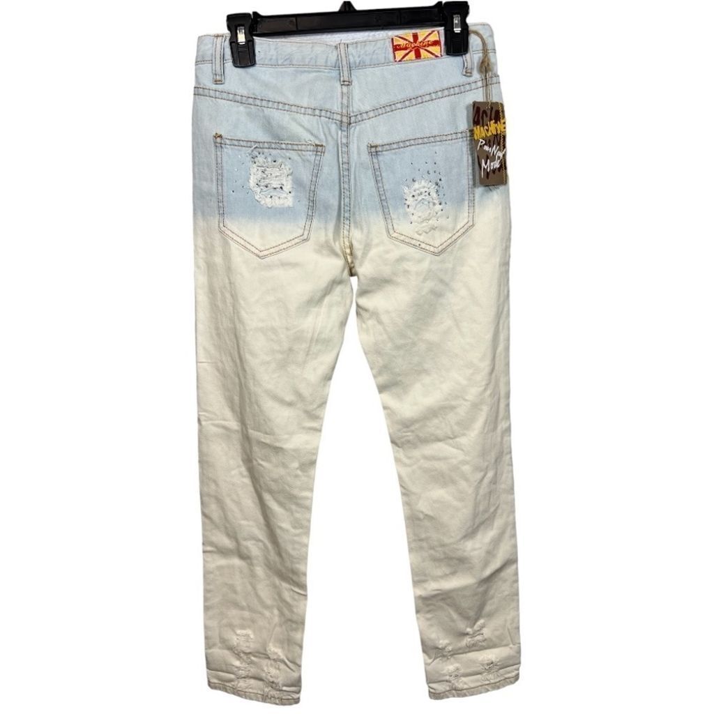 NWT Machine Distressed Rhinestone Jeans 27 | eBay