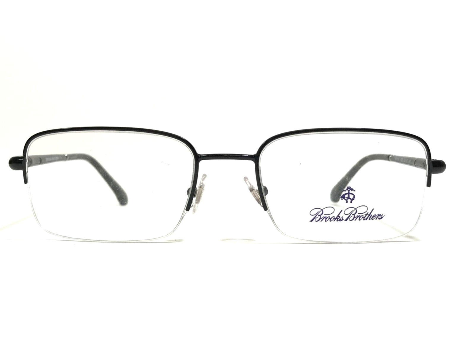 Brooks Brothers Eyeglasses Frames BB1016 1536 Black Brown Half Rim 52 ...