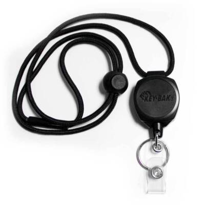 KEY-BAK USA Sidekick Lanyard with Retractable ID Badge & Key Reel ...