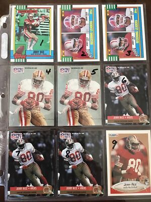 Jerry Rice San Francisco 49ERS Football CARDS 99 Cents Ea You Pick Comb ...