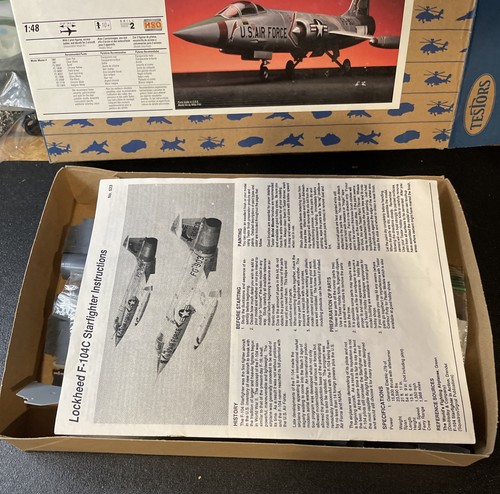 Testors F-104C Starfighter 2 Planes Model Kits 7523 & 7592 Incomplete ...
