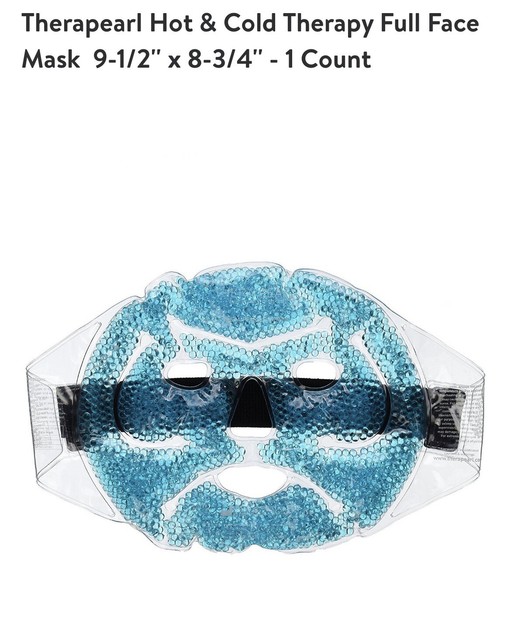 TheraPearl Face Mask Reusable Hot Cold Therapy With GEL Beads Flexible ...