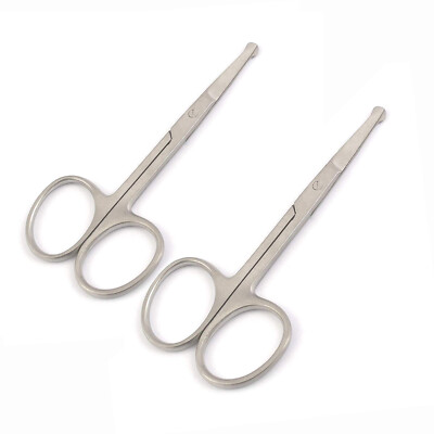 2 Pack - 3.5" Safety Nose Mustache Facial Hair Scissors for Trimming | eBay