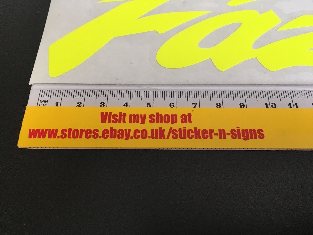 2x Fluro Yellow Fazer 220mm X 60mm Stickers Most Colours | eBay