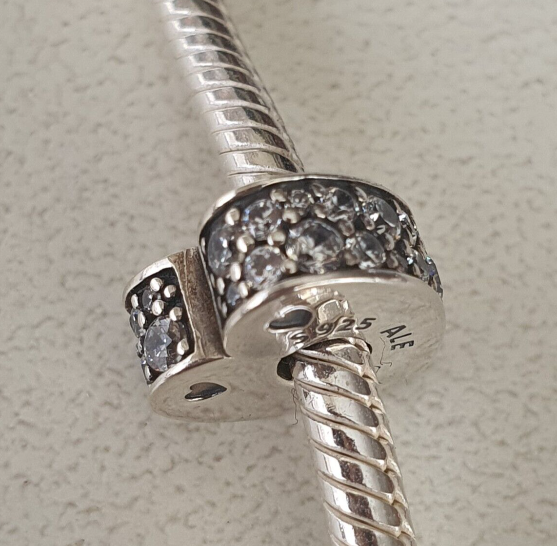 NEW Genuine Pandora Arcs Of Love Clip Charm 797020CZ Heart Fixed | eBay ...