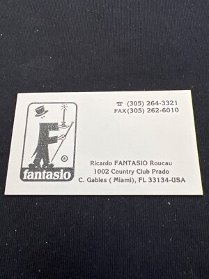 Fantasio Magic business card - used collectible card-rare | eBay