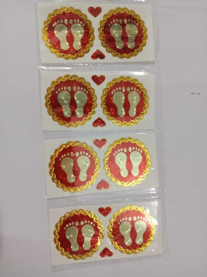 Laxmi Charan Paduka Floor Sticker For Diwali Pooja/Puja Hindu Banaras ...