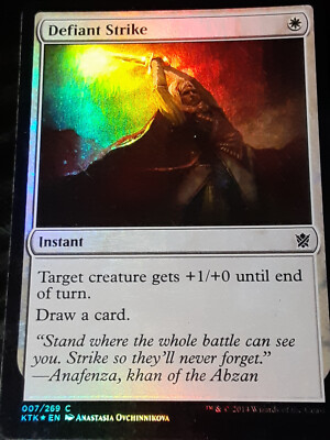 Defiant Strike FOIL , Khans of Tarkir , NM ,MTG, FREE SHIPPING | eBay