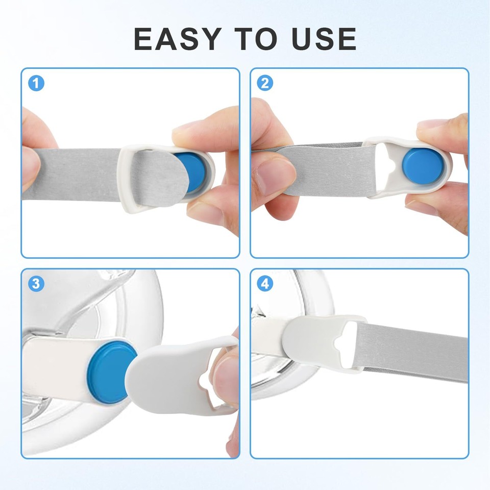 4 Pairs Magnetic Mask Clips for Resmed CPAP - Quick-Disconnect Headgear ...