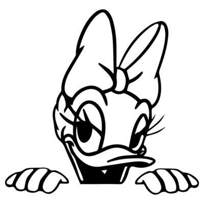 5" PEEKING DAISY Vinyl Decal Sticker Car Window Laptop Duck Disney Peek ...