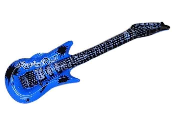 2 Large Inflatable Blow Up Guitars Fancy Dress Party Musical Disco Rock ...
