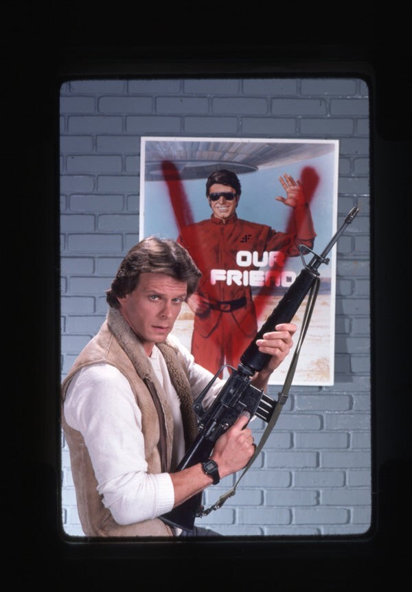 V Marc Singer Alien Visitor Poster 1980's TV sci-fi Original 35mm ...