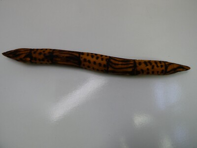 VINTAGE AUSTRALIAN WOODEN ABORIGINAL DANCE MUSIC CLAP STICK WIRE BURNT ...