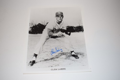 CLEM LABINE LA DODGERS AUTOGRAPH SIGNED 8X10 BASEBALL PHOTO (ETK26) | eBay